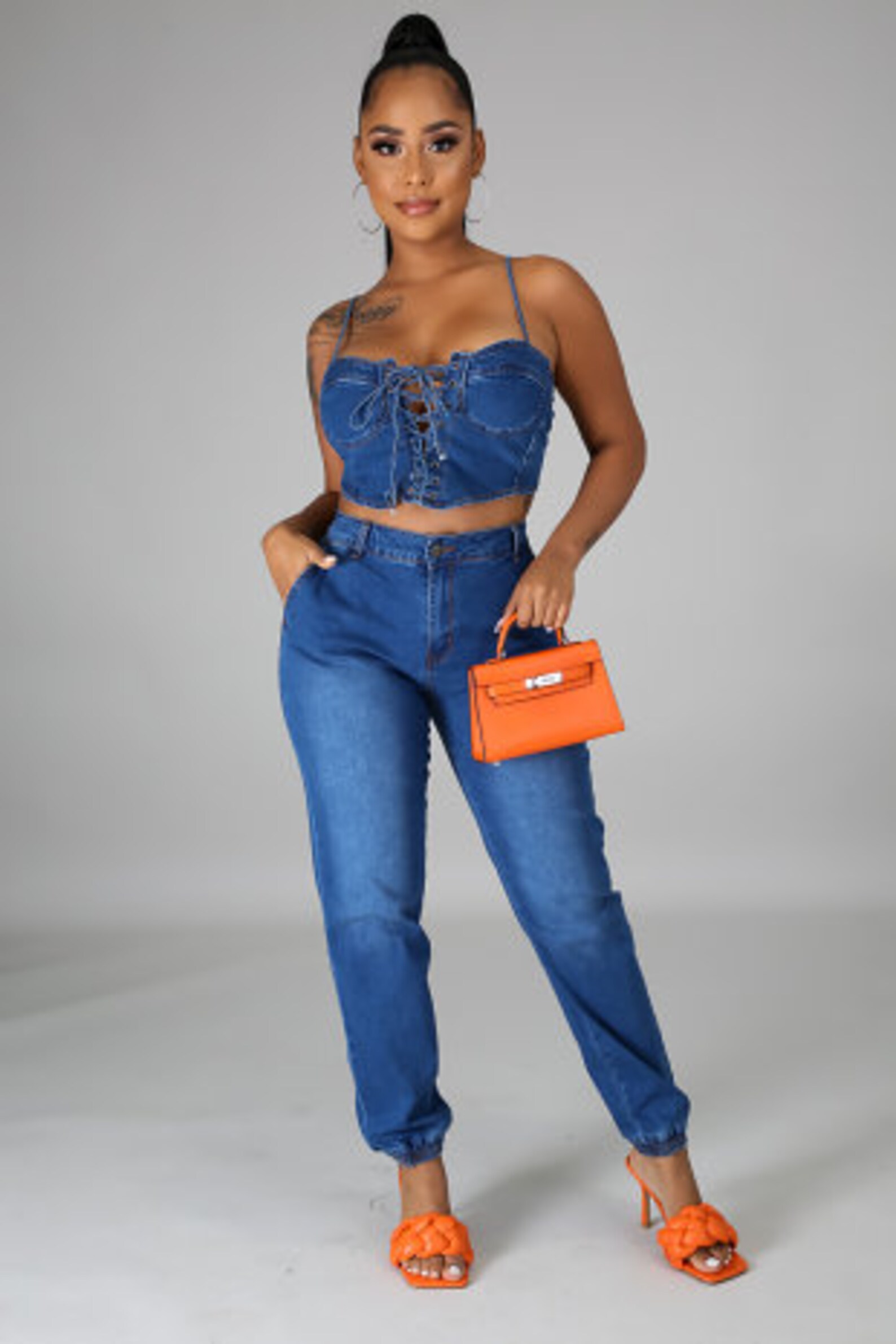 Show Me A Good Time Denim Set - Etsy