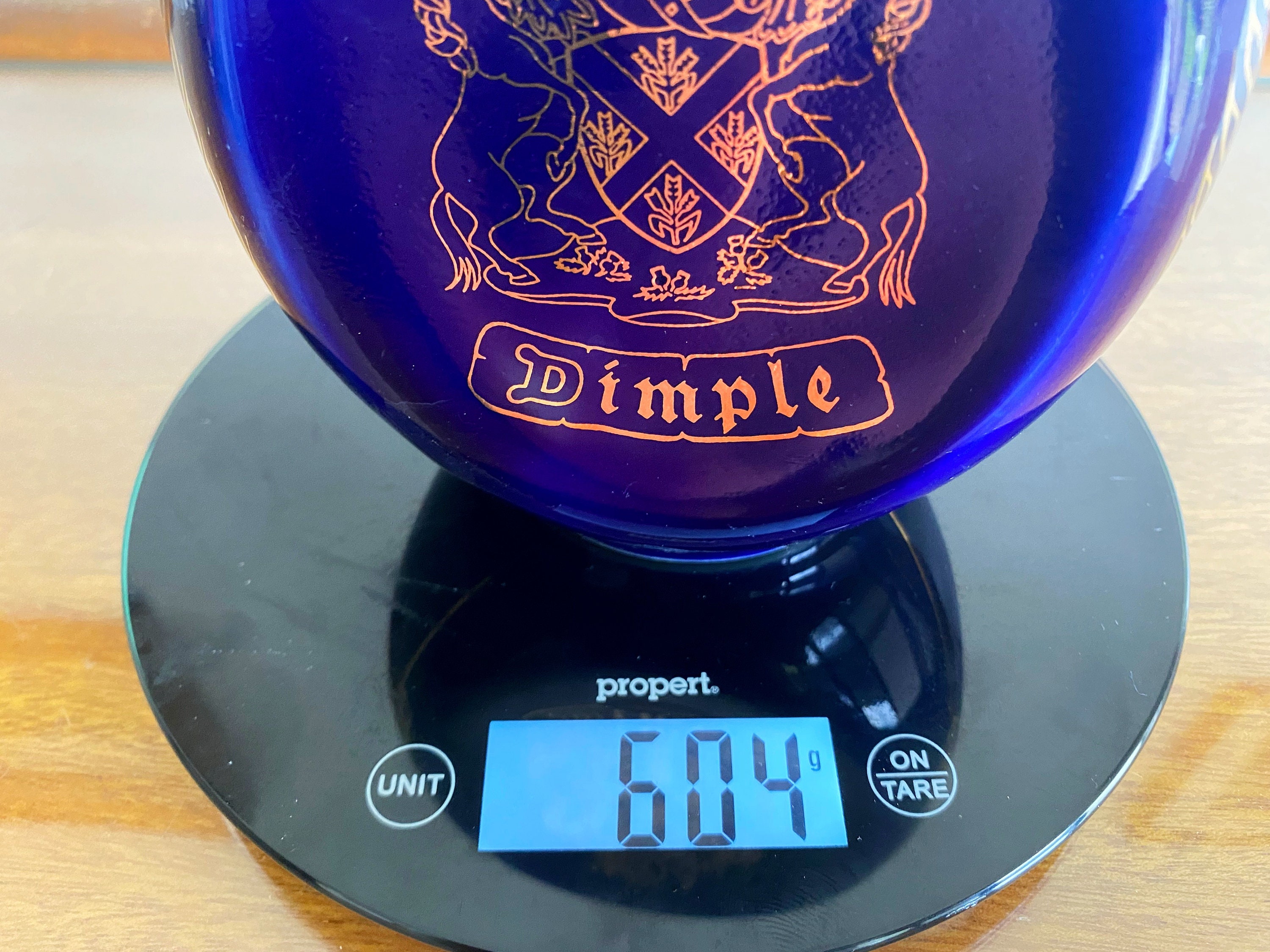 Vintage Glazed Porcelain DIMPLE Whisky Bottle EMPTY Blue - Etsy