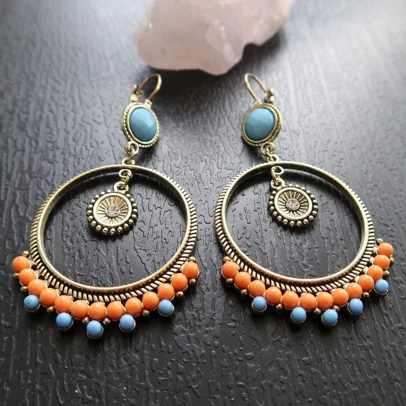 Boho Dangle Earrings - Etsy