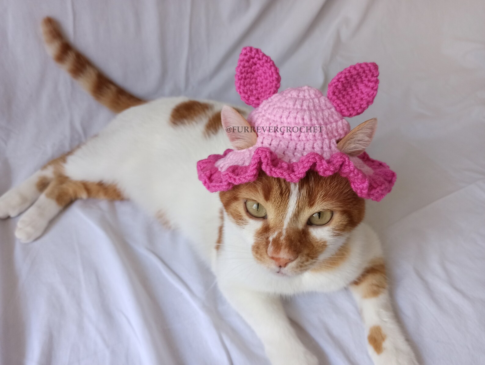 Piglet Crochet Bucket Hat for Cats and Dogs, Winnie the Pooh Inspired ...