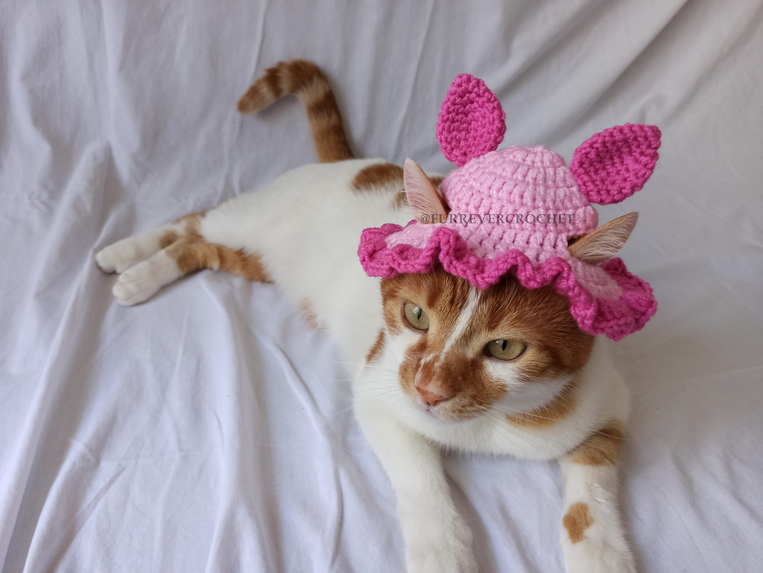 Piglet Crochet Bucket Hat for Cats and Dogs, Winnie the Pooh Inspired ...