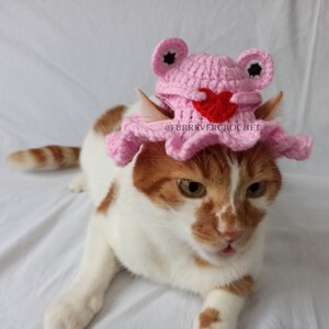 Frog Holding Heart Bucket Hat for Cats and Small Dogs, Cute Valentines ...