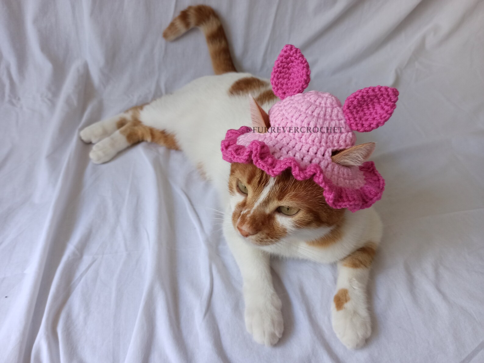 Piglet Crochet Bucket Hat for Cats and Dogs, Winnie the Pooh Inspired ...