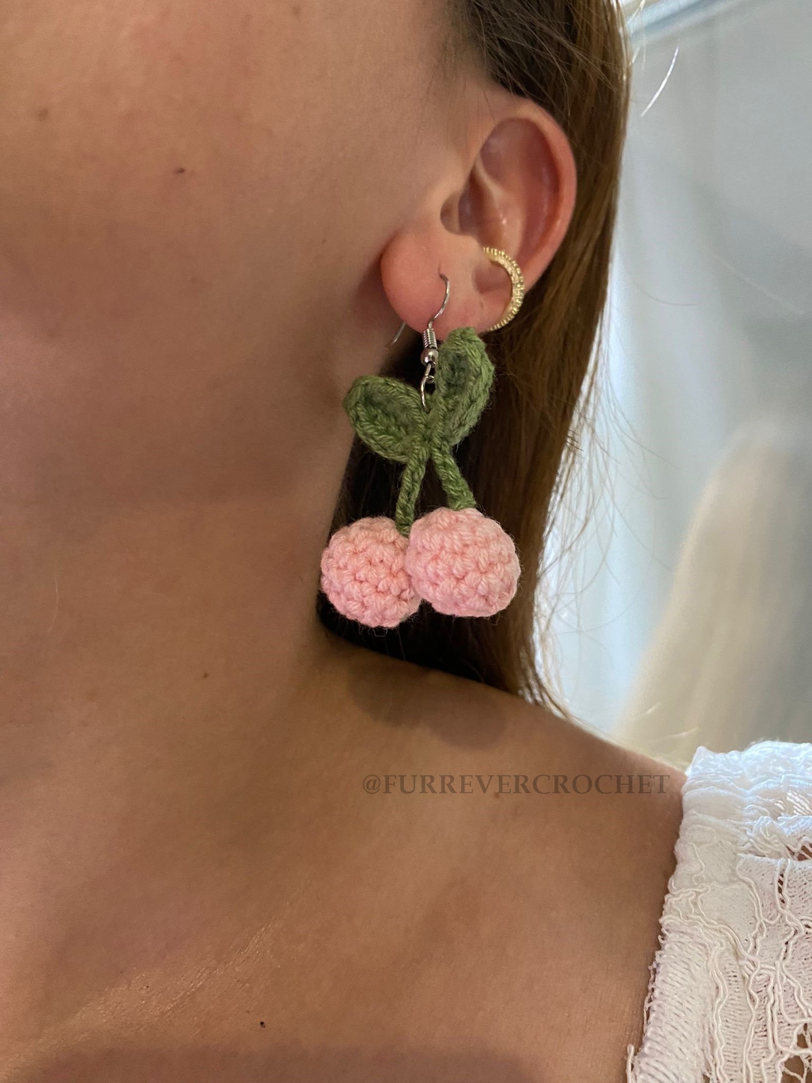 Fruit and Food Themed Crochet Earrings, Cherry, Strawberry, Watermelon ...