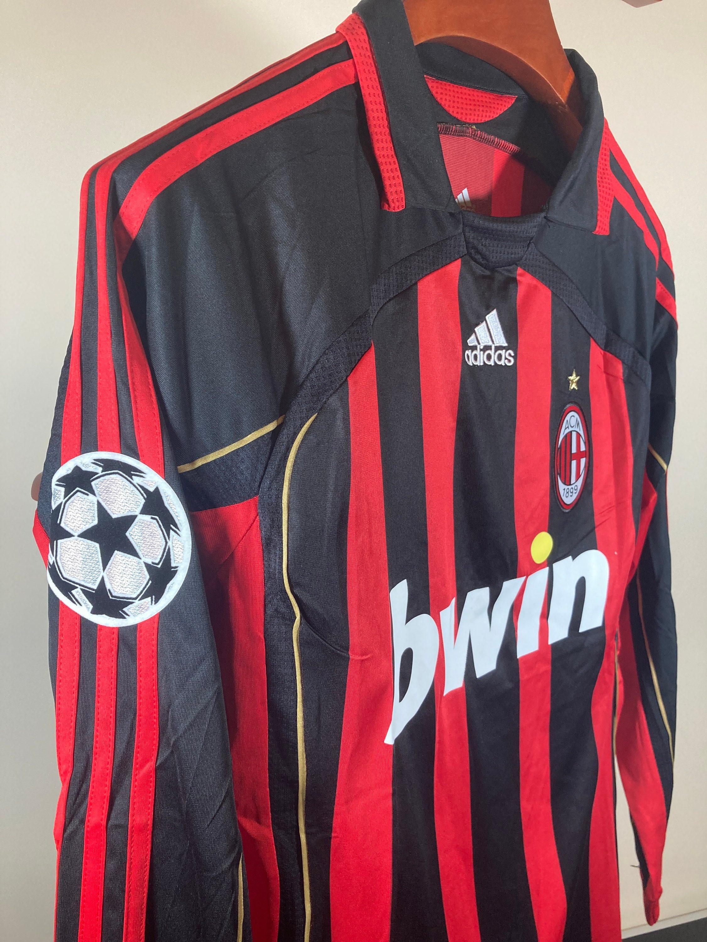 A.C. Milan 2006-07 Retro Home Kit KAKA 22 Champions League | Etsy