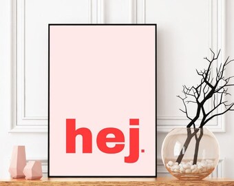 Hej poster - Etsy.de
