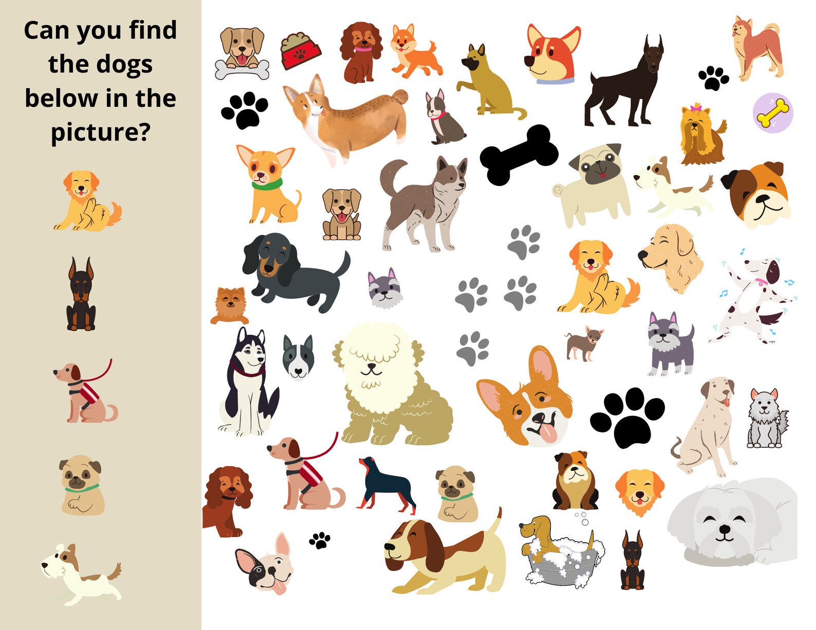 Cat and Dog Seek & Find Activities | Etsy