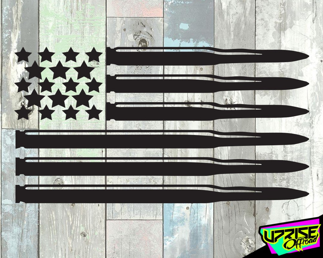 Bullet Flag - Guns Trucks / Window Stickers / Custom Decals - Etsy