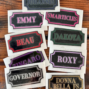 Name Plate Decals | Size 4x8 | Horse Bucket Labels | Vinyl Name Plate ...