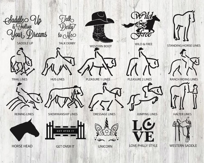 Equestrian Vinyl Decals Horse Window Decals Horse Decals - Etsy