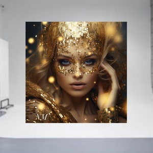 Beautiful Woman Face Wall Art. ART Print. Painting for a Beauty Salon ...