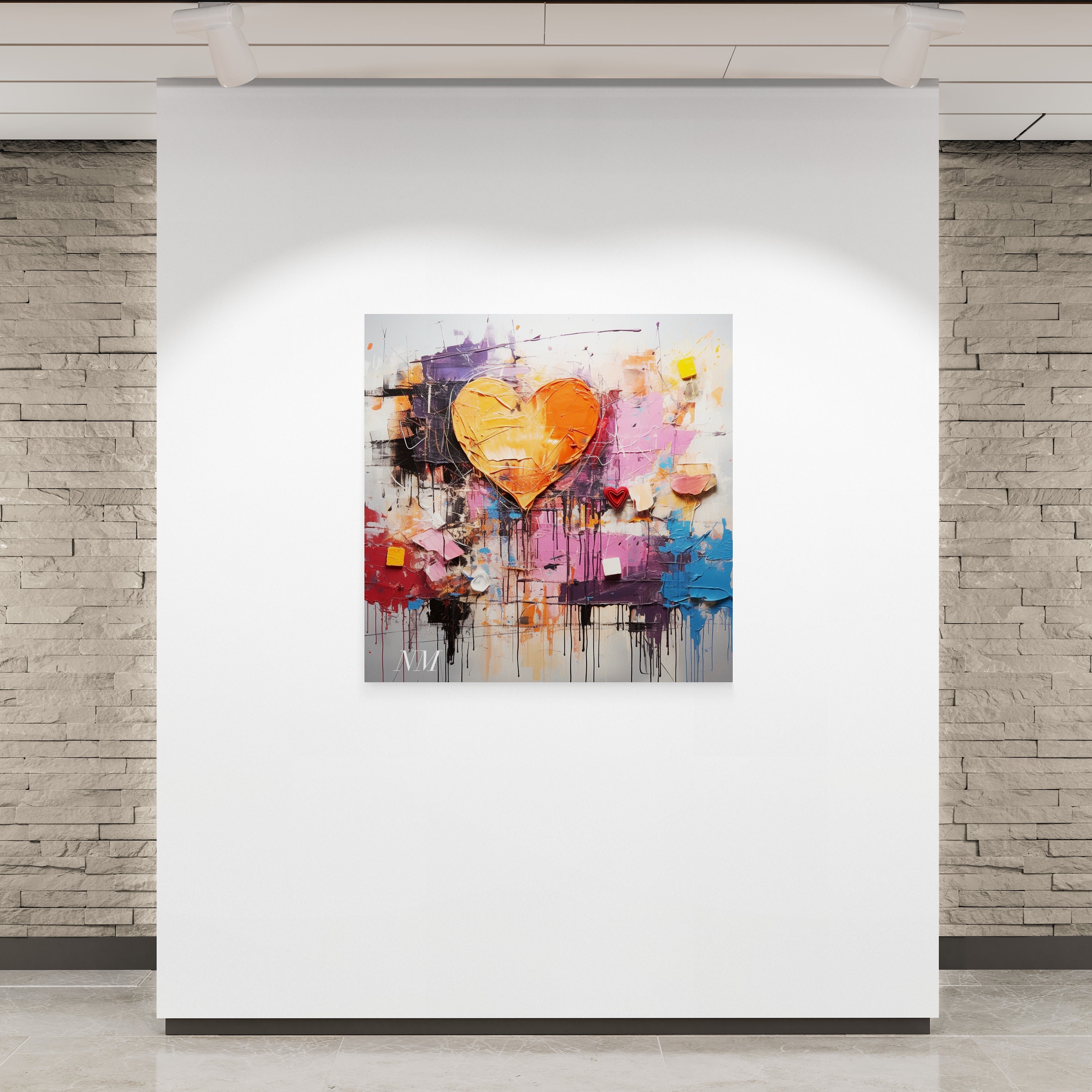 Heart Art Wall Abstract Heart ART Print. Print Home Decor Wall Decor ...