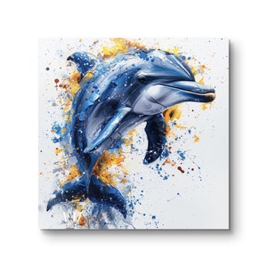 Abstract Dolphin Art Print: Coastal Wall Decor (digital Download) - Etsy
