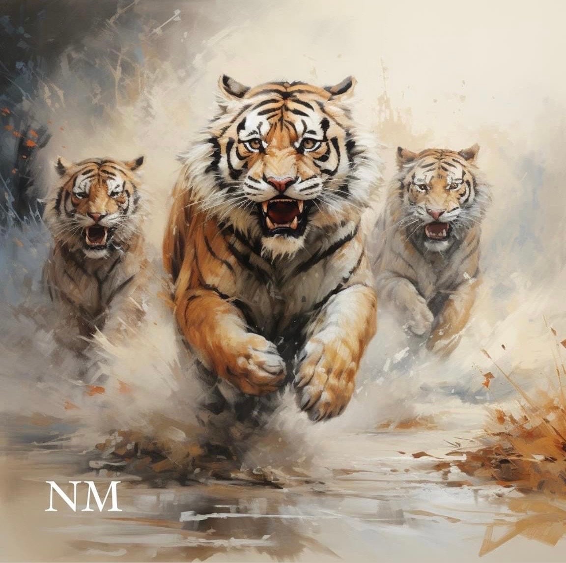 Three Tigers of the World Poster. Print. Wall Art Tiger Portrait ...