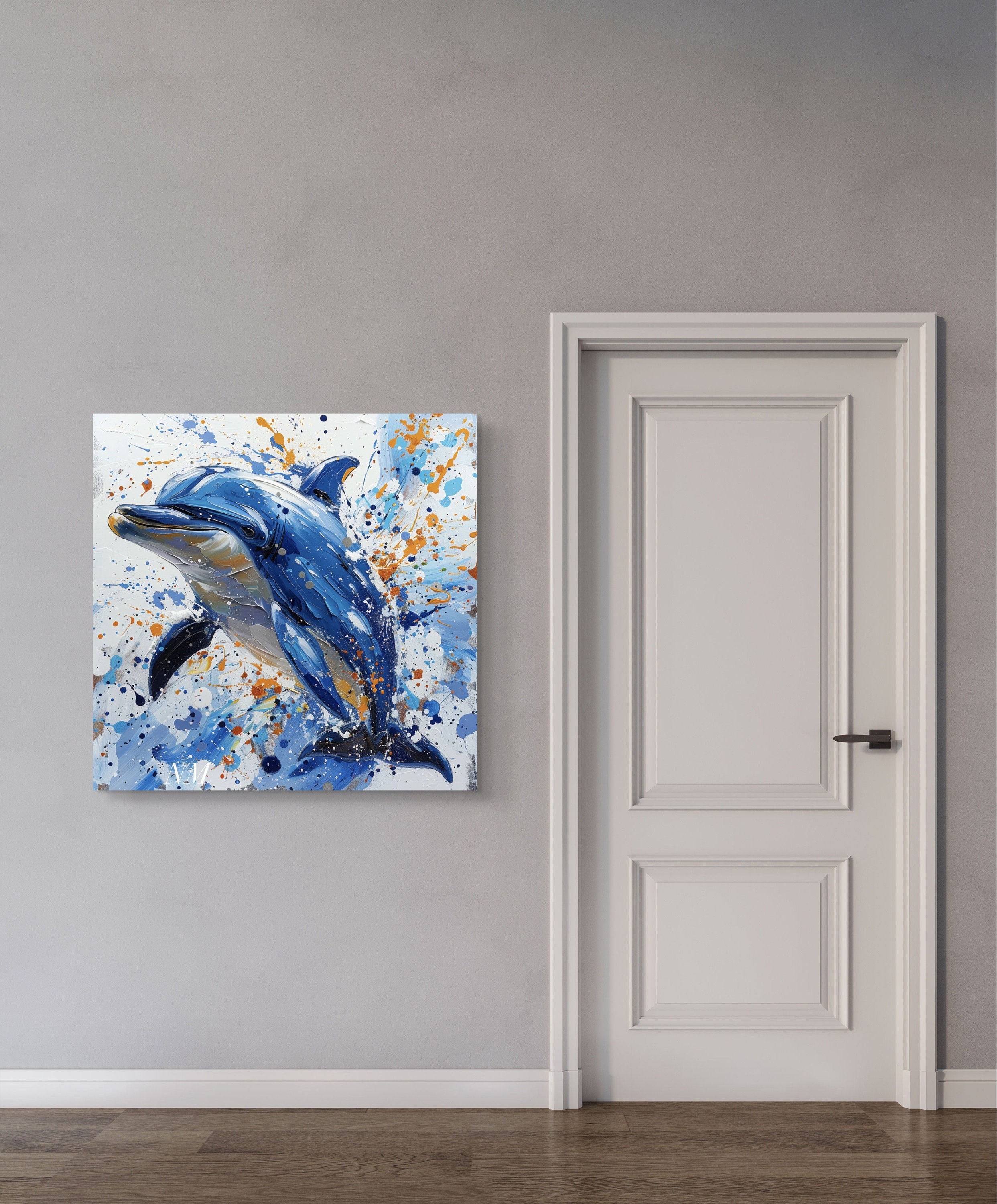 Children Dolphin Poster Art .colorful ART Print. Print Home Decor Wall ...