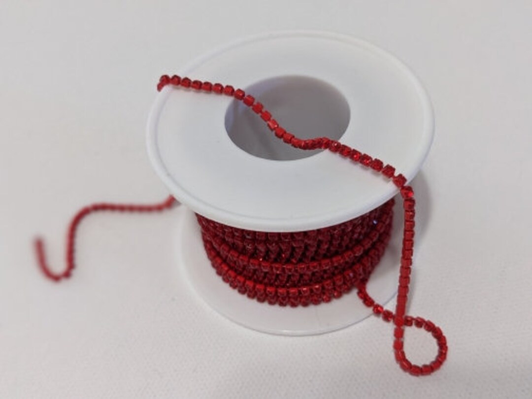 Crystal Trim Rhinestone Chain Rhinestone Chains. Color Siam. Decoration ...