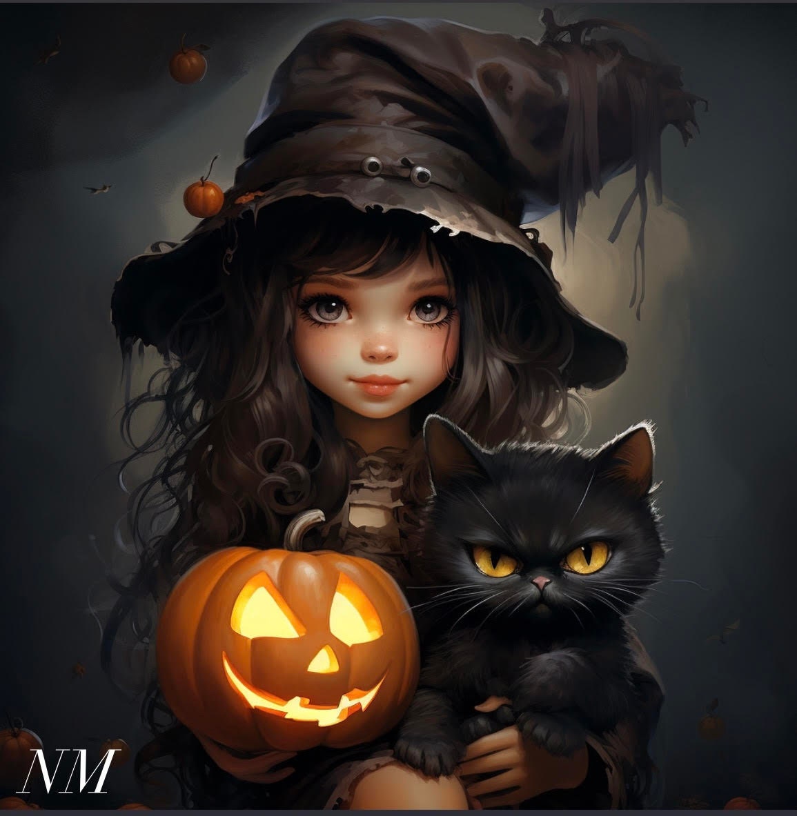 Halloween Home Decor. Black Cat Halloween . Pumpkin Witch - Etsy