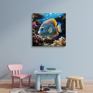 Fish Print, Canvas, Posters and Prints, Home Decor, Wall Decor, Print ...