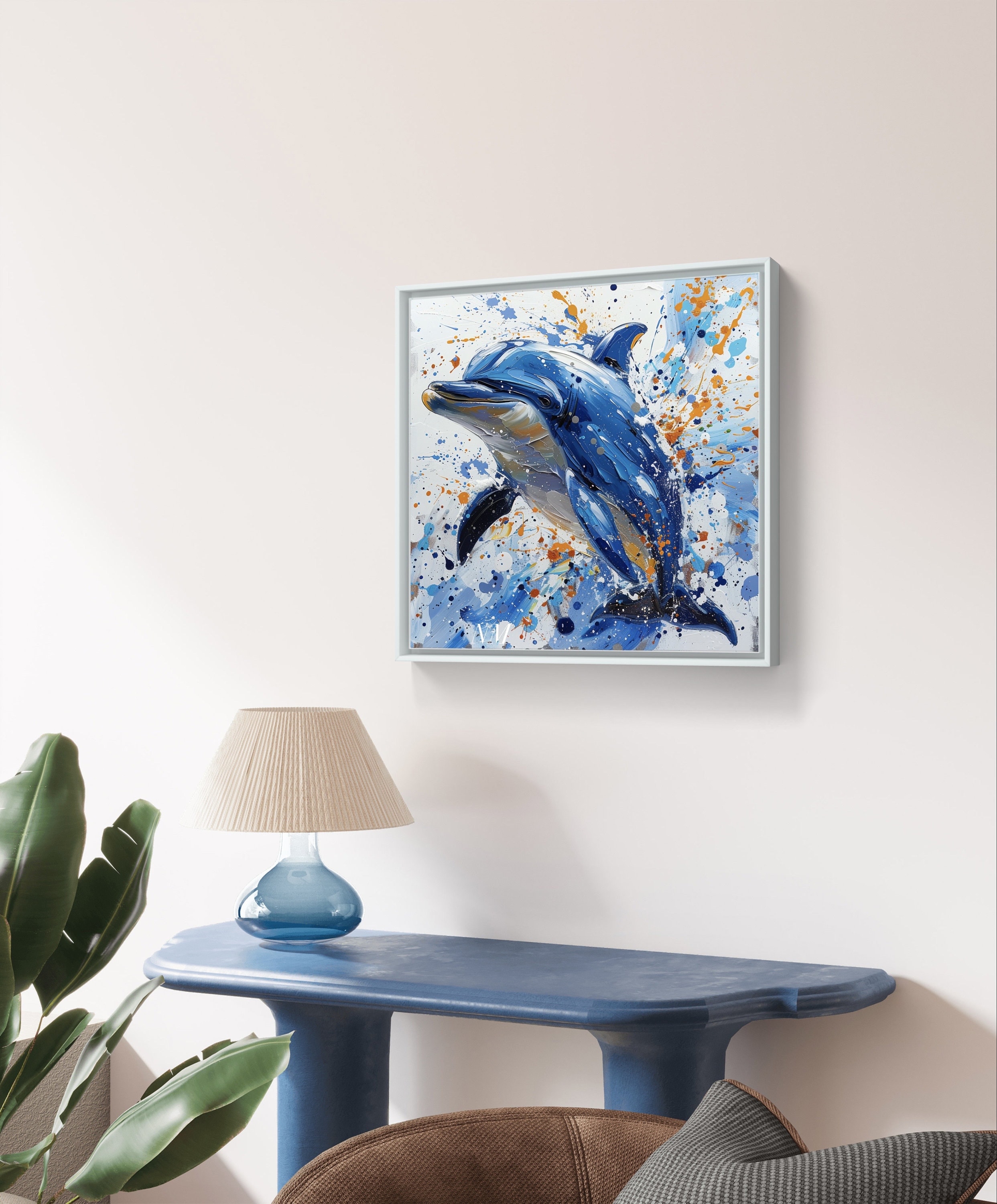 Children Dolphin Poster Art .colorful ART Print. Print Home Decor Wall ...