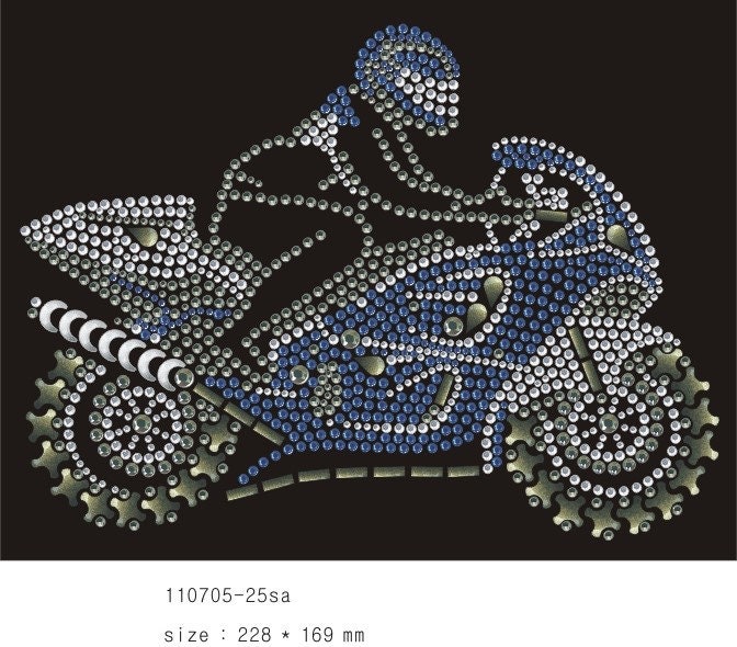 Rhinestone Transfer, Clothing Designs. Clear Rhinestone Iron on Hotfix ...