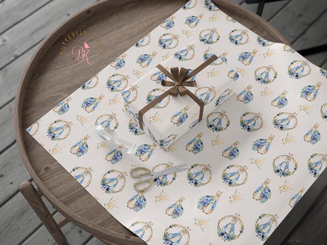 Peter Rabbit Wrapping Paper - Baby Shower & 1st Birthday Gift Wrap ...