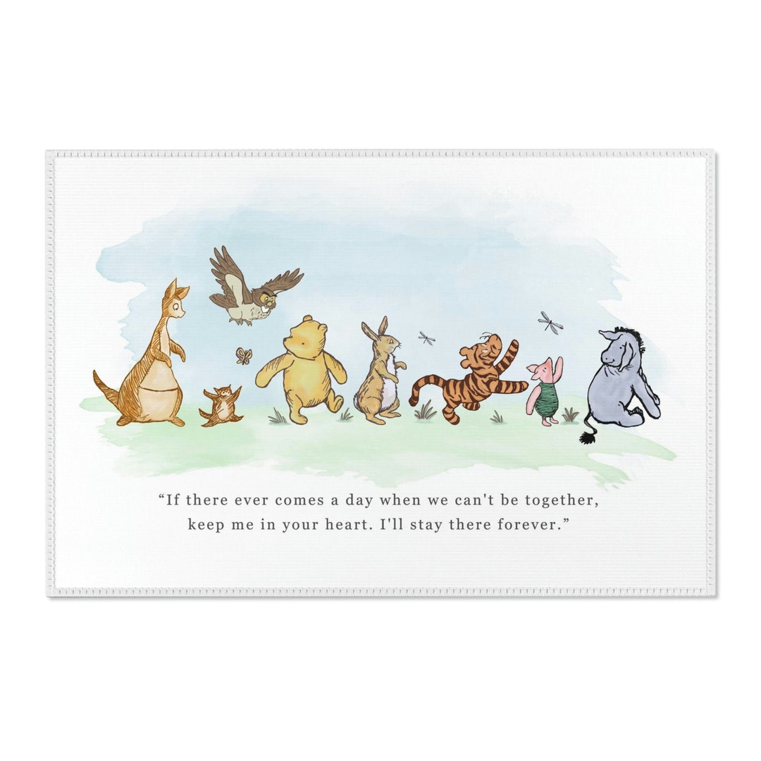 Classic Winnie the Pooh & Friends Nursery Area Rug With Caring ...