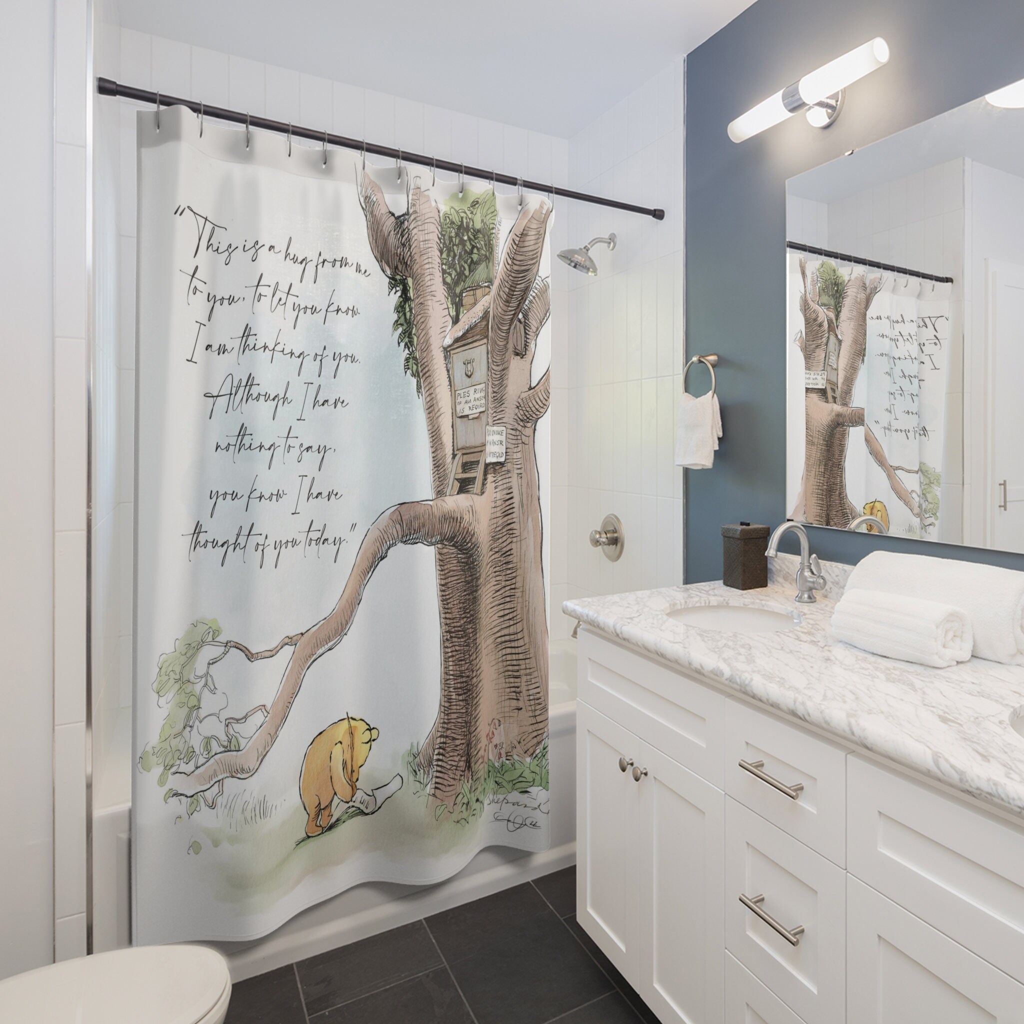 Classic Winnie the Pooh Shower Curtain-bath-shower-home Decor - Etsy