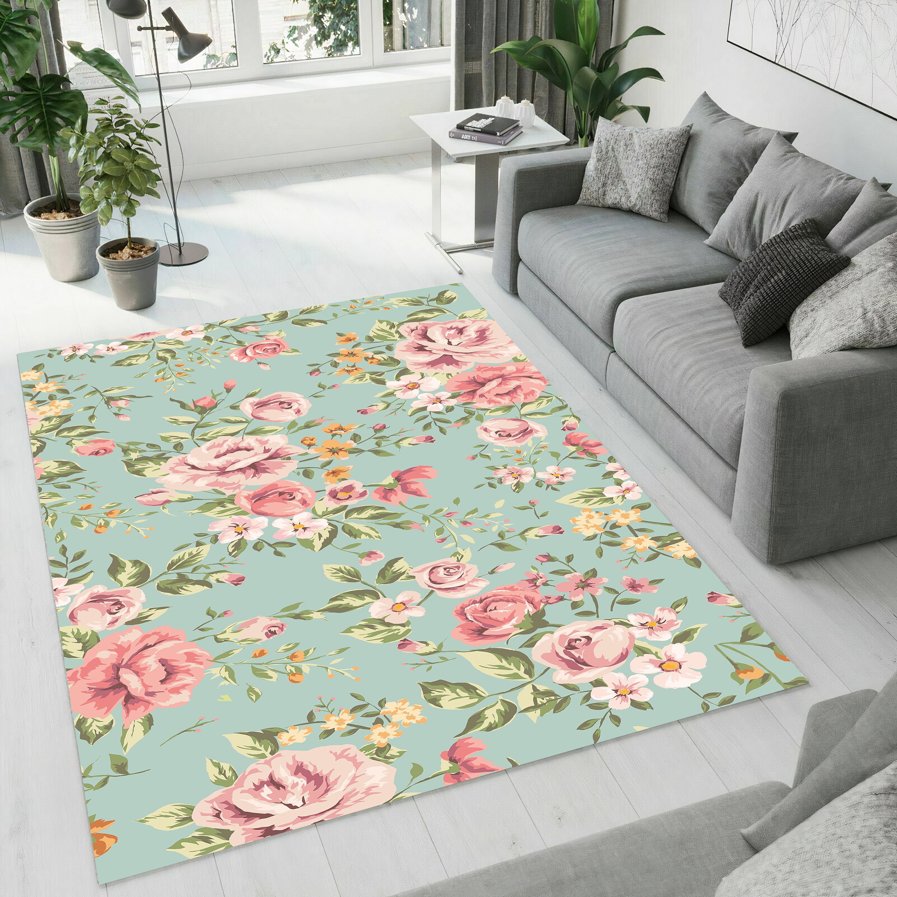 Beautiful Flower Rug Rug for Living Room Rug for Bedroom - Etsy