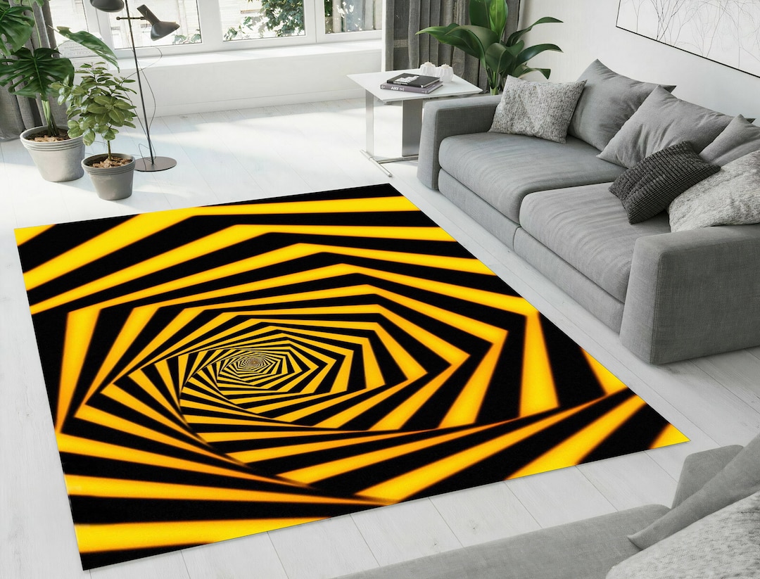Vortex Rug, Optical Illusion Rug, 3D Vortex Illusion Rug, Rug for ...