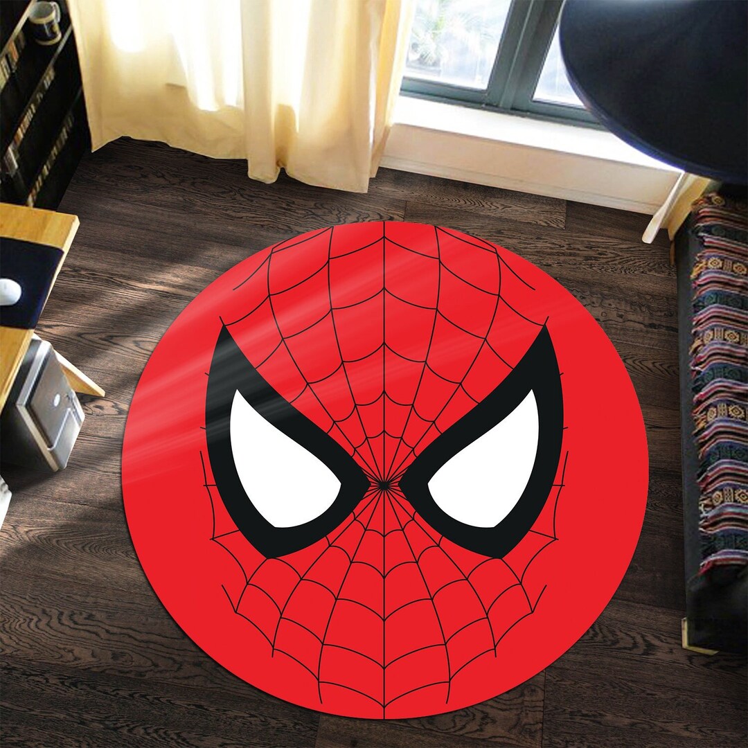 Spiderman Rug, Spiderman Round Rug, Circle Rug, Rug for Kidsroom, Round ...