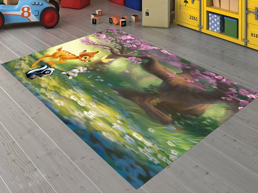 Disney Bambi, Disney Bambi Rug, Kids Room Rug, Nursery Rug, Cute Rug ...