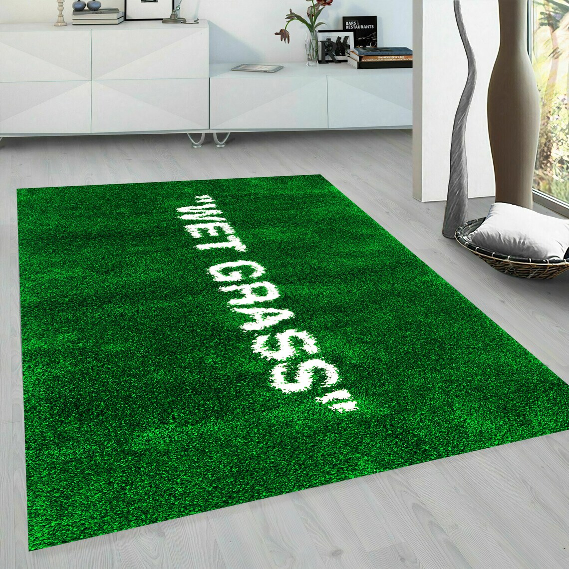 Wet Grass Rug Wet Grass Carpet Wet Grass Modern Rug Area - Etsy