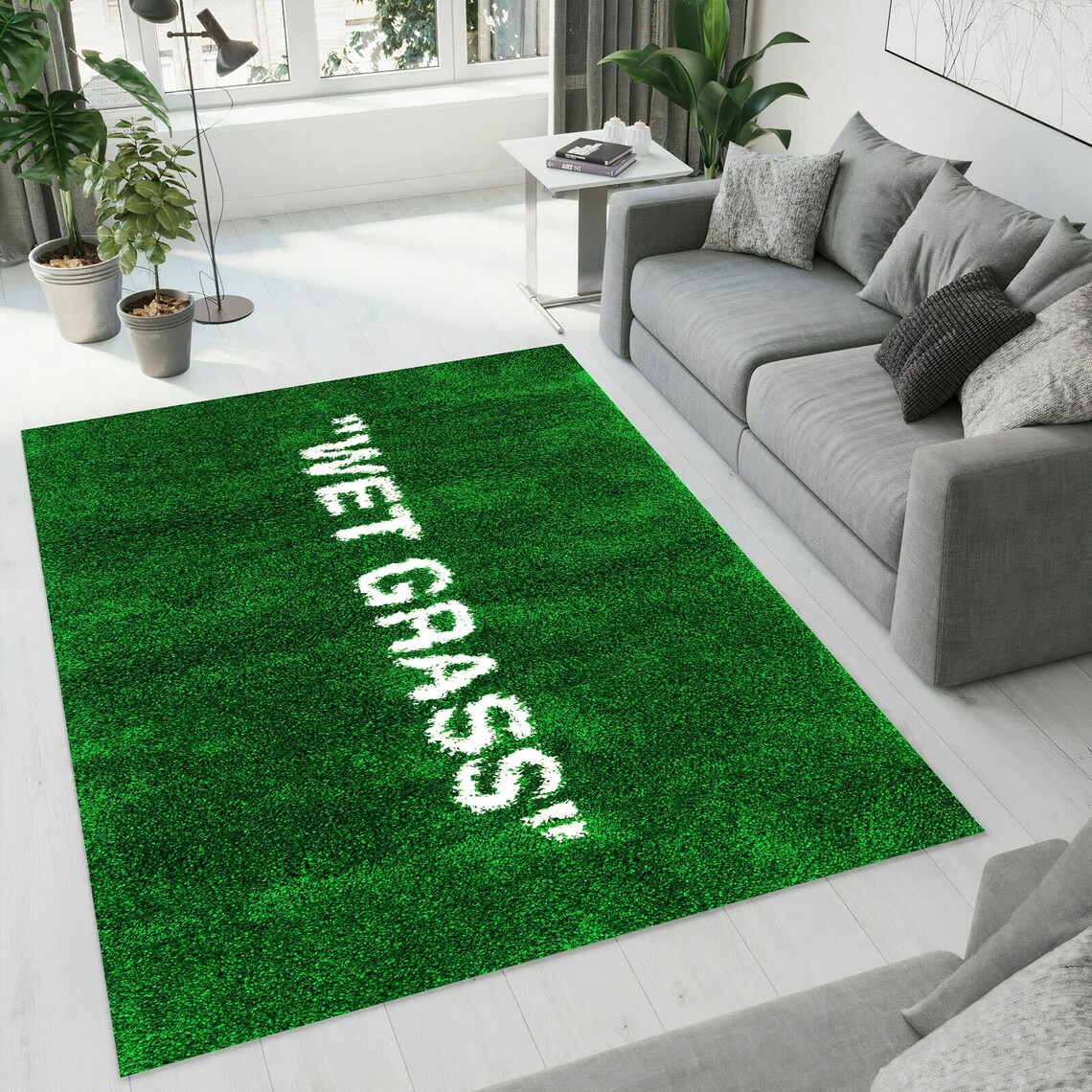 Wet Grass Rug Wet Grass Carpet Wet Grass Modern Rug Area - Etsy