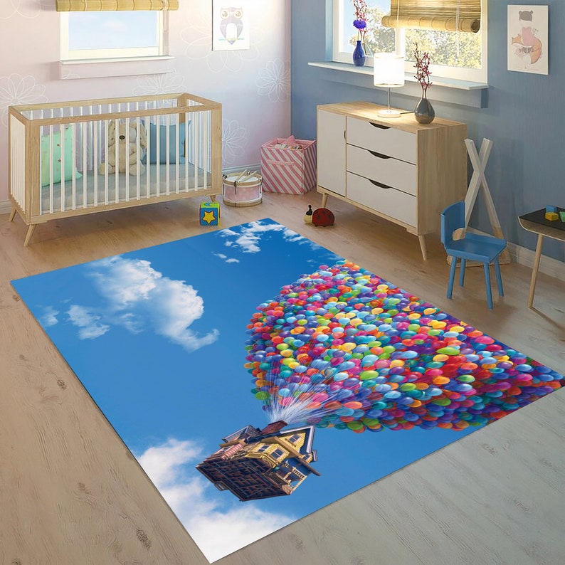 Pixar Up, Pixar up Rug, Kids Room Rug, Nursery Rug, Cute Rug, Girl Room ...