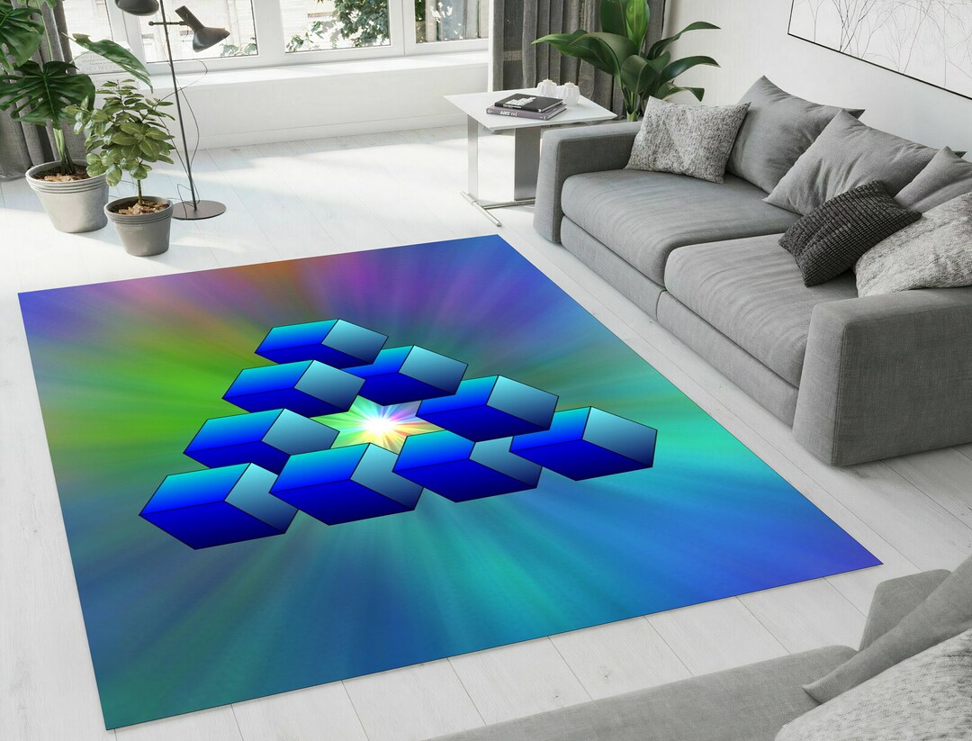 Vortex Rug, Optical Illusion Rug, 3D Vortex Illusion Rug, Rug for ...