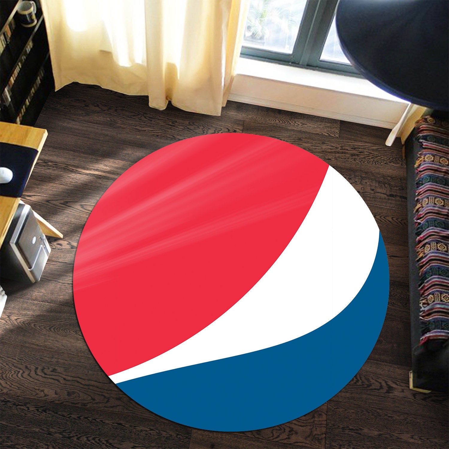 Pepsi Rug, Pepsi Round Rug, Round Carpet, Gamer Room Rug, Non Slip ...