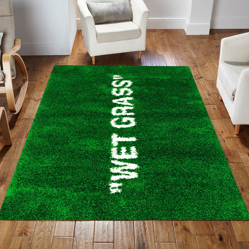 Wet Grass Rug Wet Grass Carpet Wet Grass Modern Rug Area - Etsy
