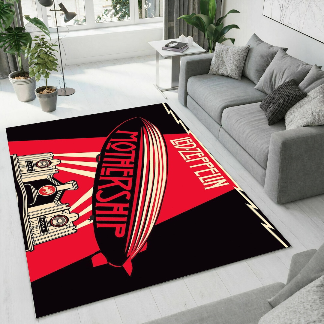 Led Zeppelin, Led Zeppelin Rug, Rock Music Rug, Rock Music Gift, Rug ...