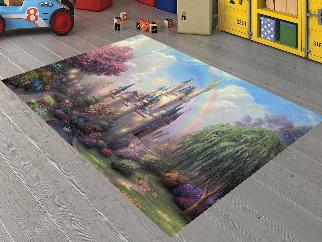 Disney Rug, Kids Room Rug, Disney Castle Rug, Nursery Rug, Cute Rug ...