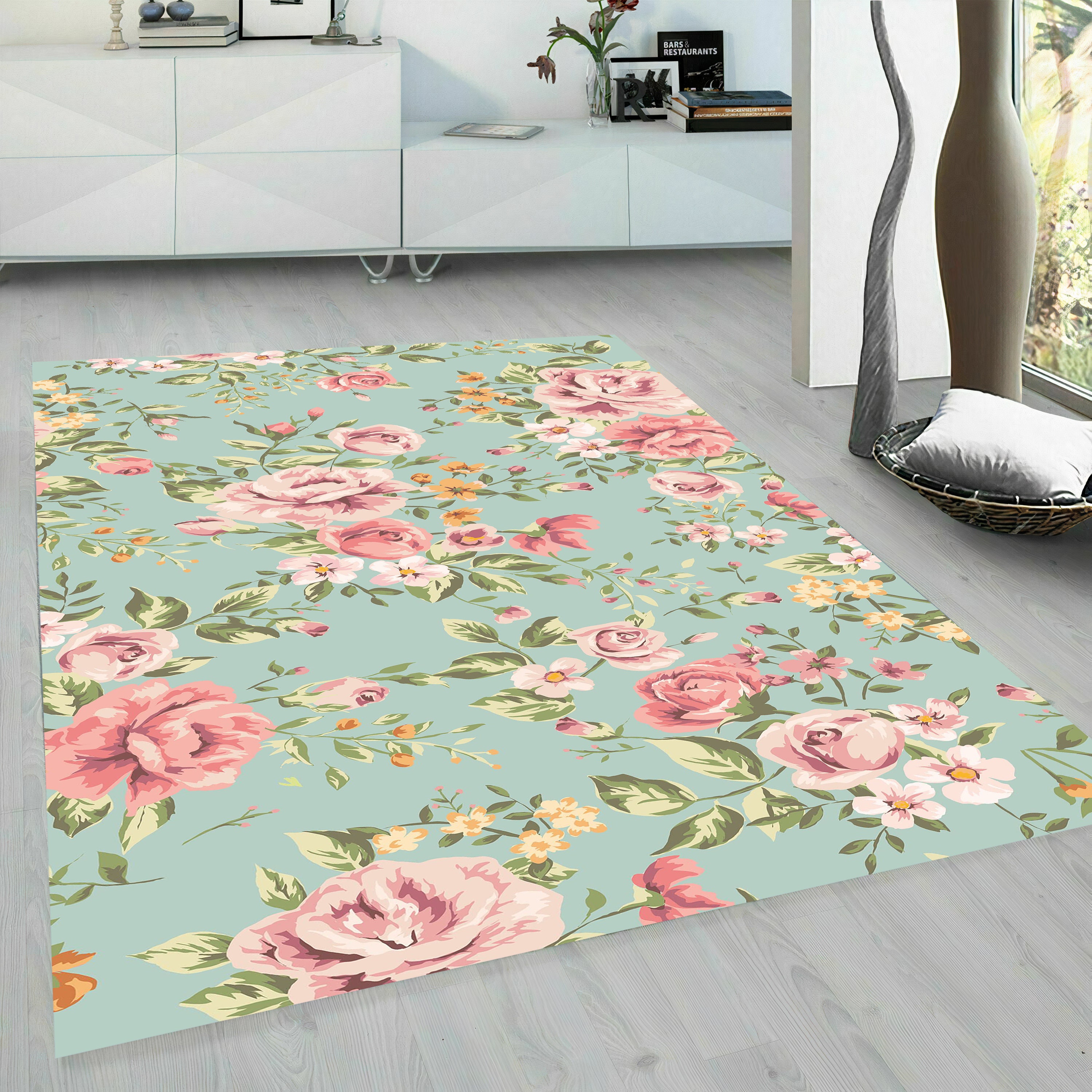 Beautiful Flower Rug Rug for Living Room Rug for Bedroom - Etsy