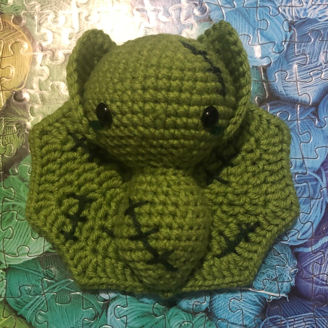 Amigurumi Crochet Frankenstein Baby Bat Plushie - Etsy