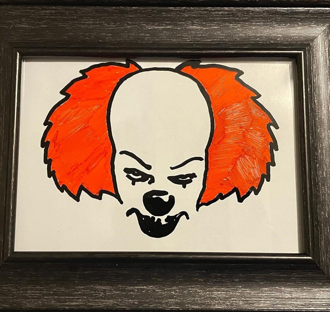 Pennywise the Dancing Clown Oil Painting on Glass Framed - Etsy