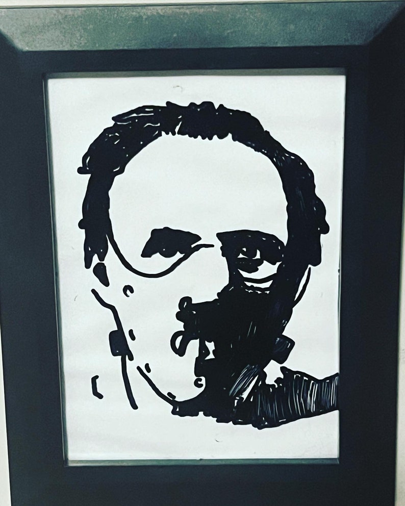 Hannibal Lecter Oil Painting on Glass Framed - Etsy