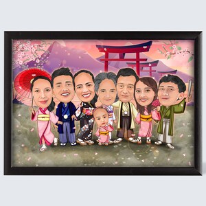 Custom Personalized Family Caricature, Group Caricature, Superhero ...