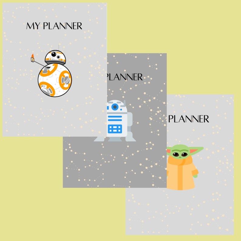 Printable/downloadable Star Wars Baby Yoda Planner - Etsy