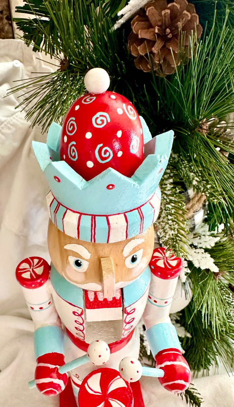 Peppermint Swirl Nutcracker - Etsy