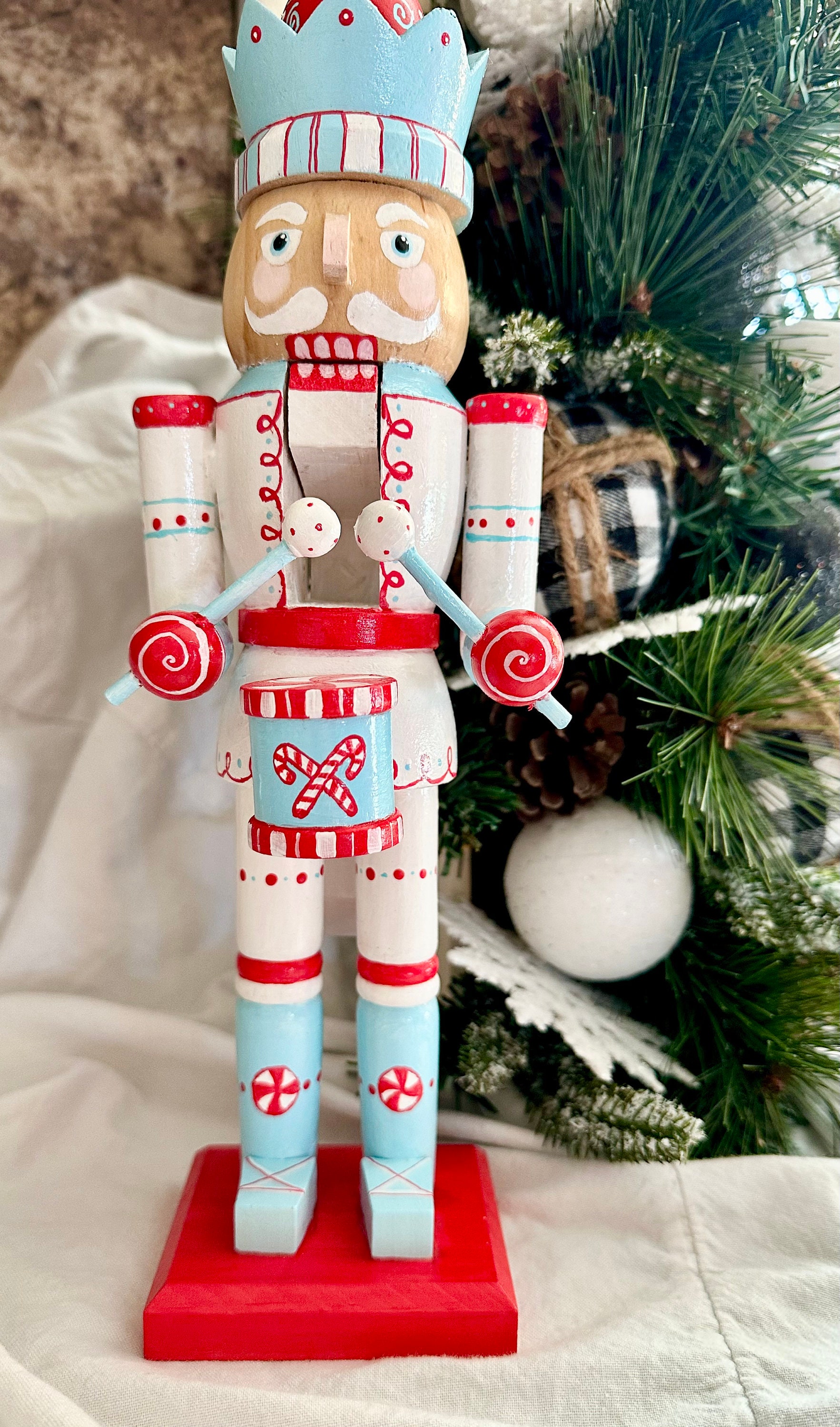 Peppermint Swirl Nutcracker - Etsy