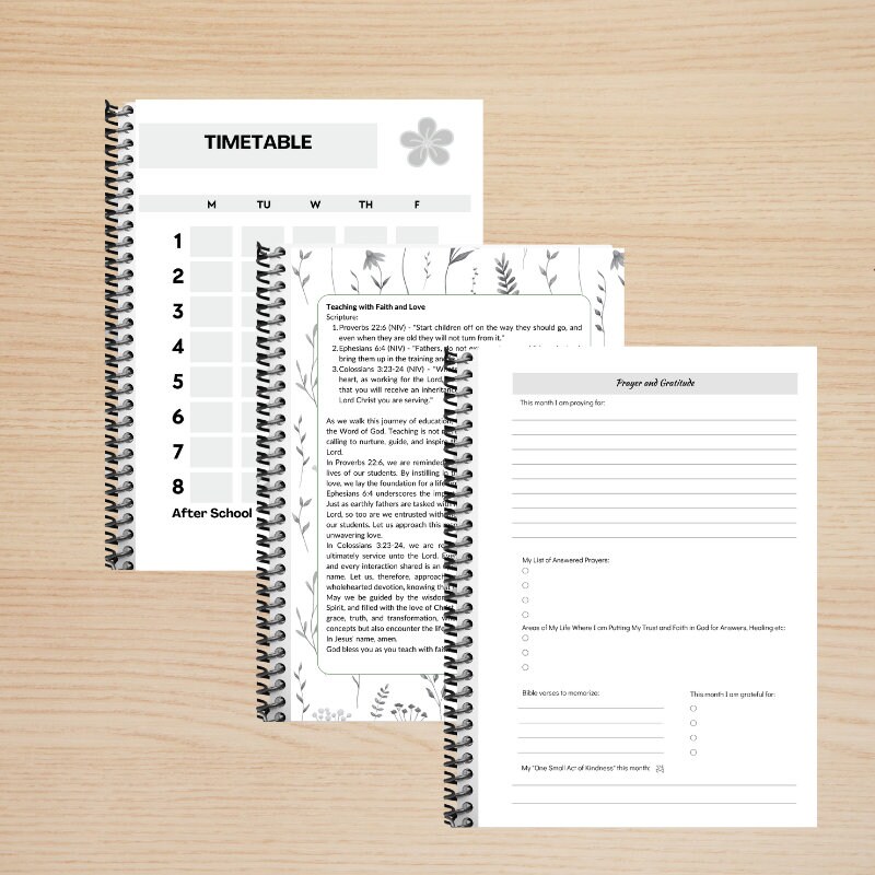 Christian Teacher Planner 2024-2025 Lesson Planner Classroom Organizer ...