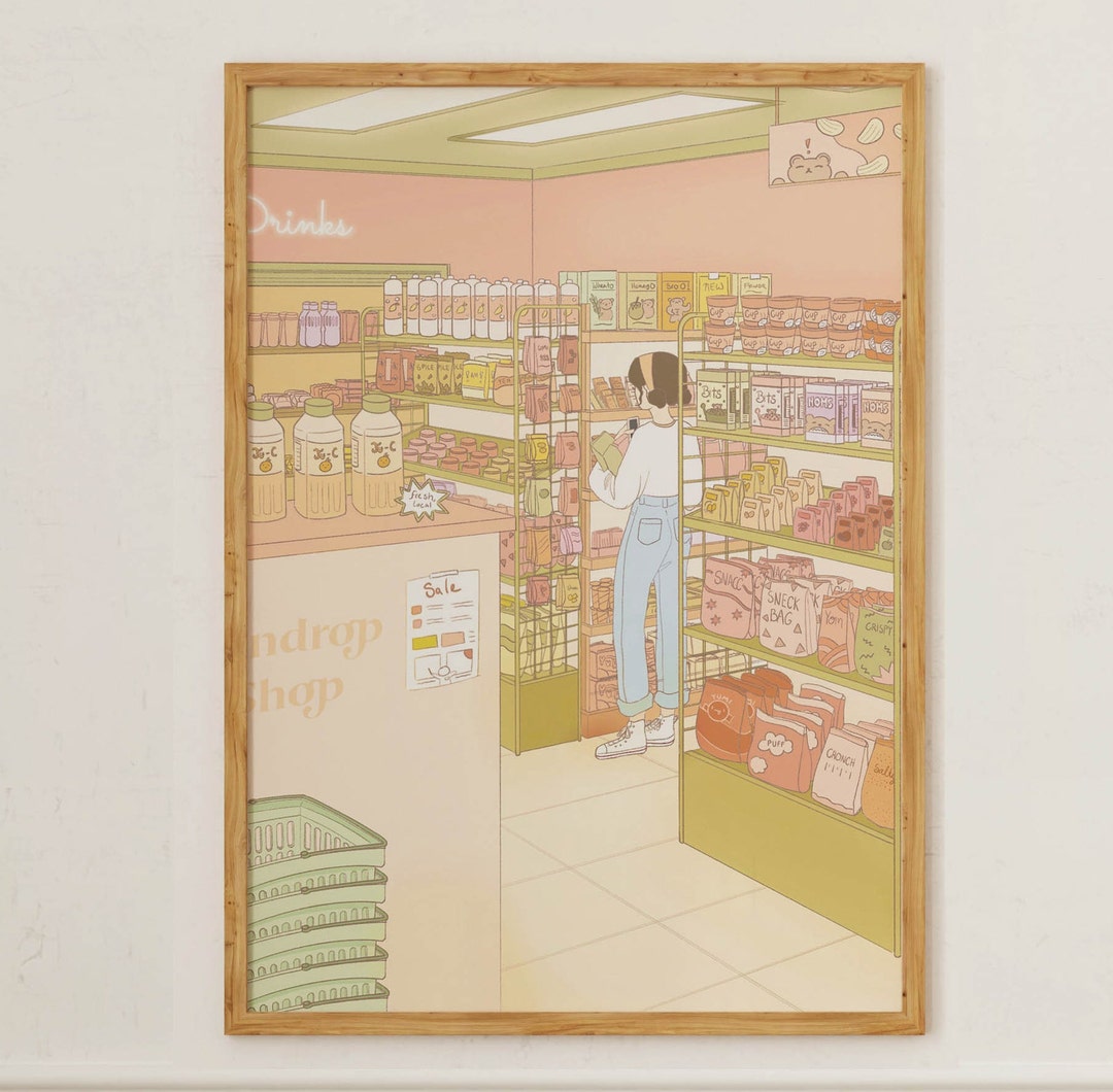 Combini Full Sized 11"x14" Poster | Aesthetic Illustration, Bujo, Wall ...