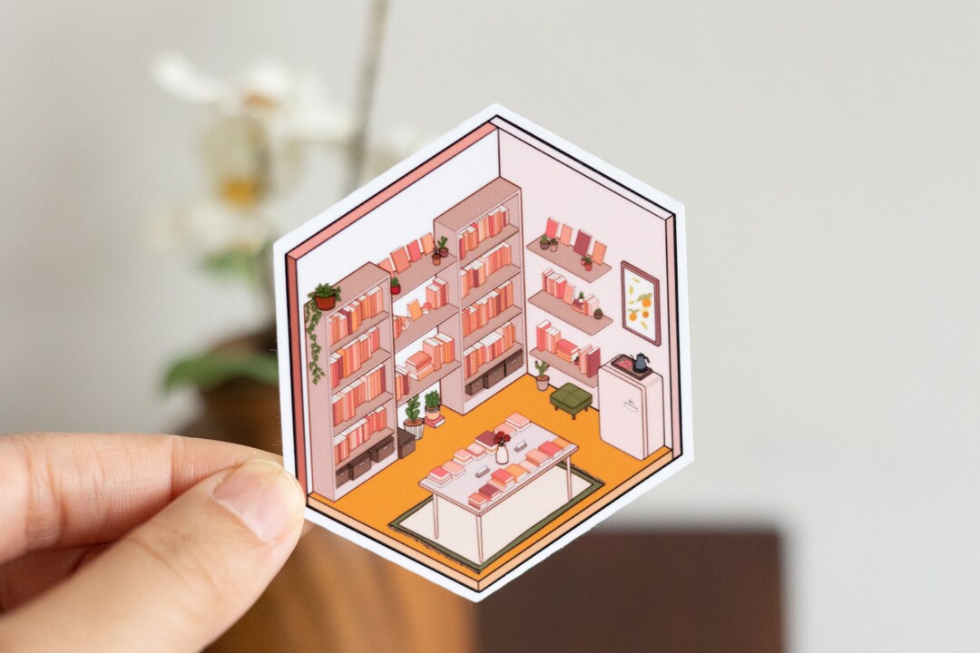 Book Nook Sticker | Waterproof Vinyl, Laptop Sticker, No Residue ...